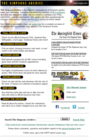 The Simpsons Archive - Wikisimpsons, the Simpsons Wiki
