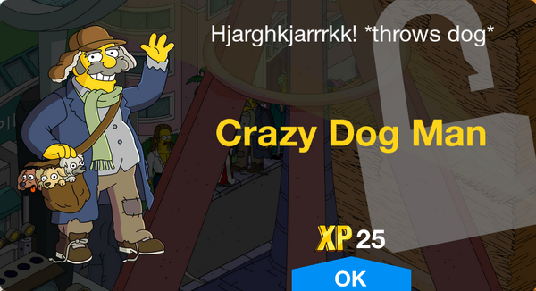 Crazy Dog Man - Wikisimpsons, the Simpsons Wiki