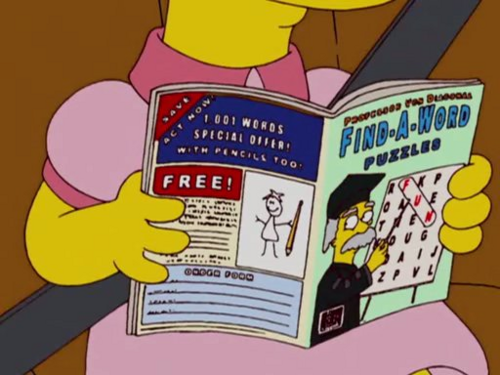 Find-A-Word Puzzles - Wikisimpsons, the Simpsons Wiki