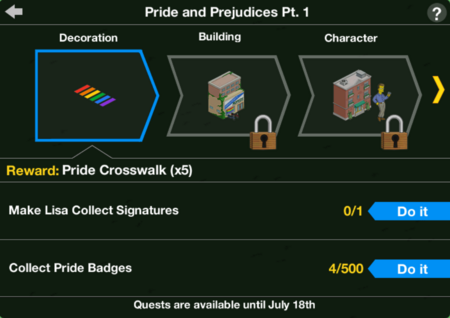 The Simpsons: Tapped Out Pride 2017 content update - Wikisimpsons, the ...