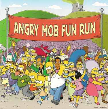 Angry Mob Fun Run - Wikisimpsons, the Simpsons Wiki