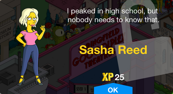 Sasha Reed - Wikisimpsons, the Simpsons Wiki