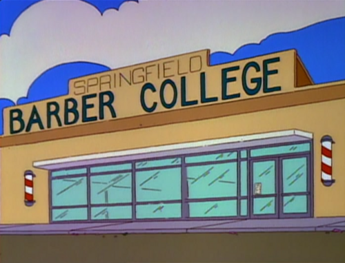 Springfield Barber College - Wikisimpsons, the Simpsons Wiki