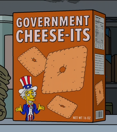 Government Cheese-Its - Wikisimpsons, the Simpsons Wiki