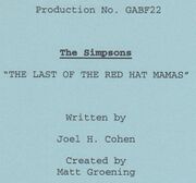 The Last of the Red Hat Mamas - Wikisimpsons, the Simpsons Wiki