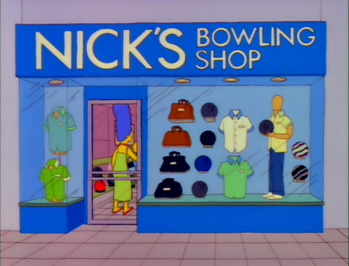 Nick's Bowling Shop - Wikisimpsons, the Simpsons Wiki