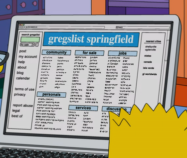 Gregslist - Wikisimpsons, the Simpsons Wiki