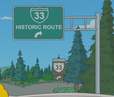 Historic Route 33 - Wikisimpsons, the Simpsons Wiki