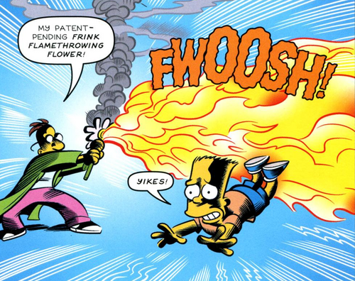 Frink Flamethrowing Flower - Wikisimpsons, the Simpsons Wiki