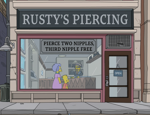 Rusty's Piercing - Wikisimpsons, the Simpsons Wiki