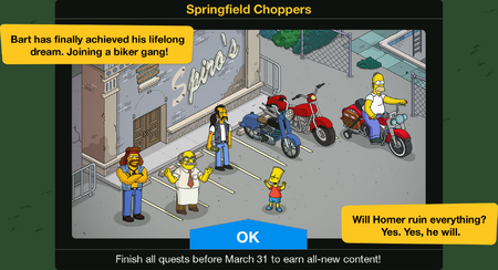 The Simpsons: Tapped Out Springfield Choppers content update ...