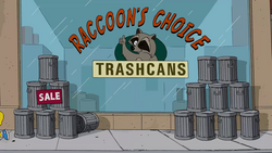 Raccoon's Choice Trashcans - Wikisimpsons, the Simpsons Wiki
