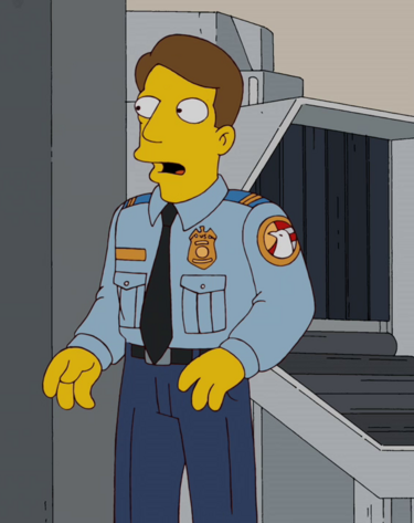 Springfield Airport security guard - Wikisimpsons, the Simpsons Wiki