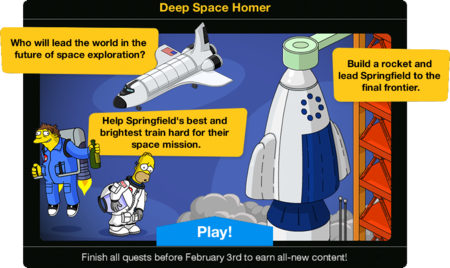 The Simpsons: Tapped Out Deep Space Homer content update - Wikisimpsons ...