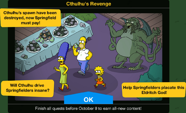 The Simpsons: Tapped Out Cthulhu's Revenge content update ...