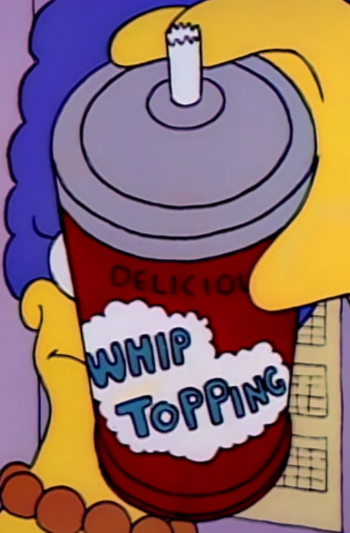 Delicious Whip Topping - Wikisimpsons, the Simpsons Wiki