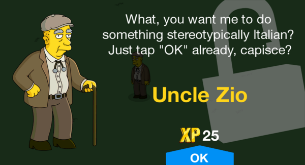 Uncle Zio - Wikisimpsons, the Simpsons Wiki
