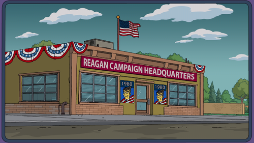 Reagan Campaign Headquarters - Wikisimpsons, the Simpsons Wiki