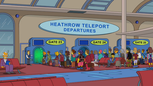 Heathrow Teleport - Wikisimpsons, the Simpsons Wiki