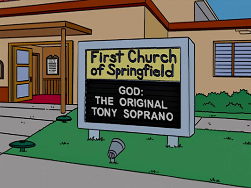 First Church of Springfield marquee - Wikisimpsons, the Simpsons Wiki