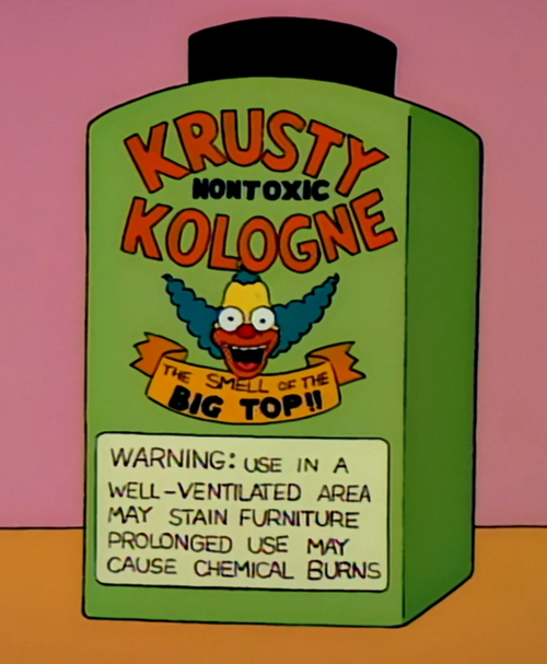 Krusty Non-Toxic Kologne - Wikisimpsons, the Simpsons Wiki
