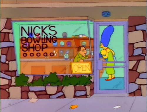 Nick's Bowling Shop - Wikisimpsons, the Simpsons Wiki