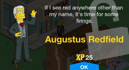Augustus Redfield - Wikisimpsons, the Simpsons Wiki