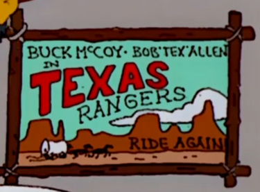 Texas Rangers Ride Again - Wikisimpsons, the Simpsons Wiki