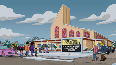 First Church of Springfield marquee - Wikisimpsons, the Simpsons Wiki
