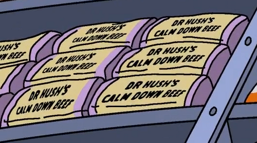 Dr Hush's Calm Down Beef - Wikisimpsons, the Simpsons Wiki