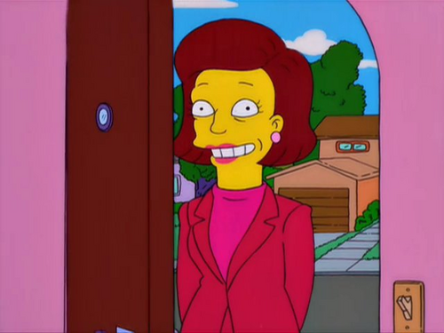 Sales lady - Wikisimpsons, the Simpsons Wiki