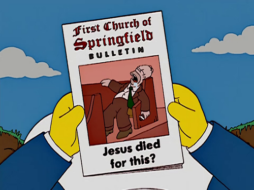 First Church of Springfield Bulletin - Wikisimpsons, the Simpsons Wiki