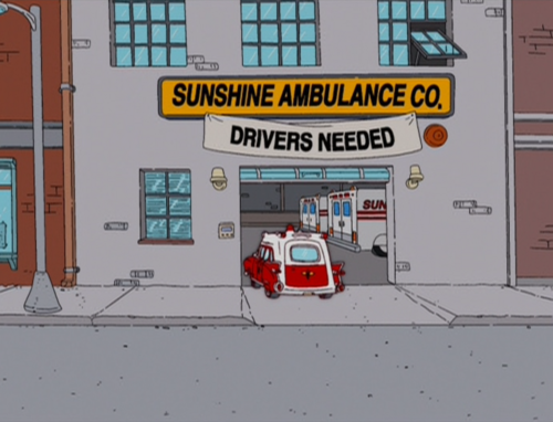 Sunshine Ambulance Co. - Wikisimpsons, the Simpsons Wiki