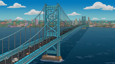 Benjamin Franklin Bridge - Wikisimpsons, the Simpsons Wiki