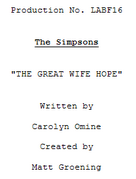 The Great Wife Hope - Wikisimpsons, the Simpsons Wiki